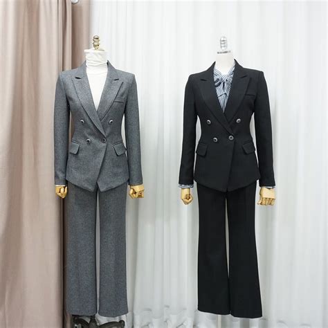 스타일라떼 클래식 여성 바지정장세트 보카시 자켓 스판 슬랙스 투피스 셋업수트 출근룩 77가능