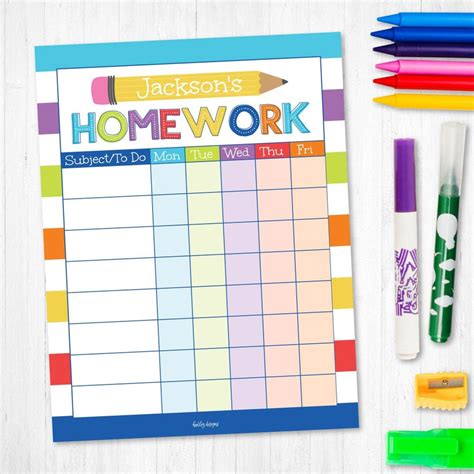 Homework Chart Homeschool Chart Assignment Tracker Chart Etsy Homework Chart Homeschool Chart Assignment Tracker Chart Etsy