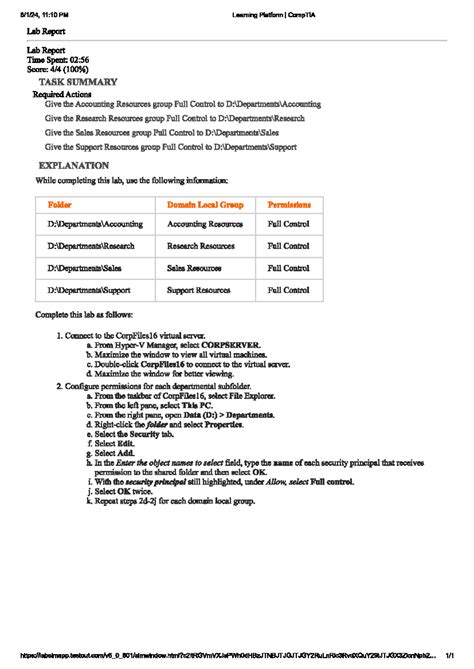 Configure NTFS Permissions NDIT12 Studocu