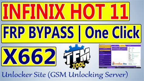 Infinix Hot X Frp Bypass By Tfm Tool Youtube