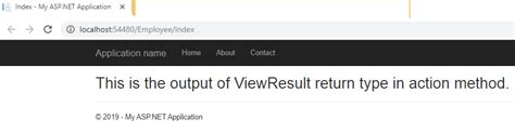 Basic Return Types Of Actionresults In Aspnet Mvc Usmtechworld