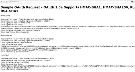 Oauth 10a Request Signing And Verification Hmac Sha1 Hmac Sha256