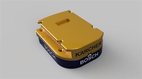 Stl File Batter Adapter Bosch To Karcher 18v 🔋・3d Print Model To