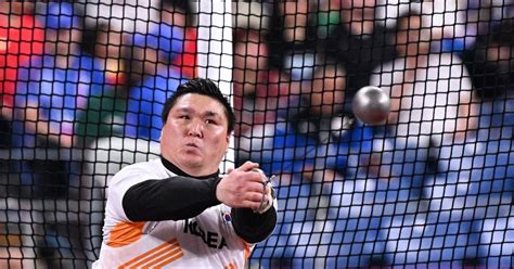 아시안게임 최다 출전자 이윤철 육상 남자 해머던지기 5위