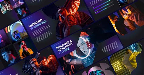 Neon Powerpoint Incl Black And Neon Envato