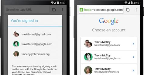 Chrome Beta For Android Gets Material Single Sign In Android Community