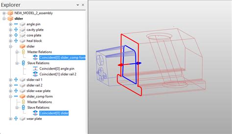 How To Make Sliding Core Assembly Relationships In PowerShape