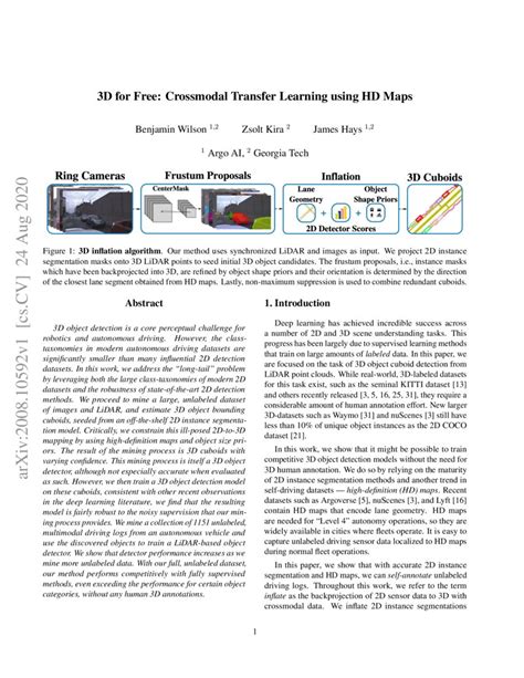 3d For Free Crossmodal Transfer Learning Using Hd Maps Deepai