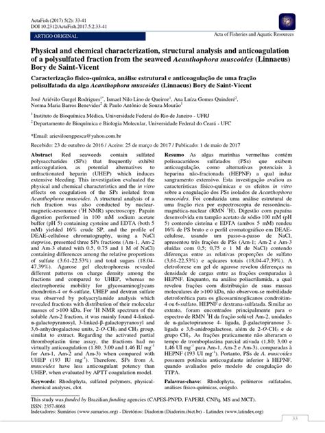 Physical And Chemical Characterization Structural Analysis And
