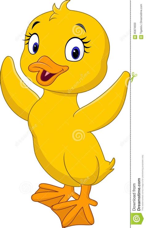 Happy Duck Cartoon Stock Vector Illustration Of Happy 85874650