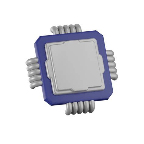 3d Icon Processor Component Computer Hardware Illustration Concept Icon