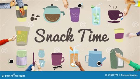 Snack Time Chip Cracker Crisps Crunchy Fried Concept Stock Illustration