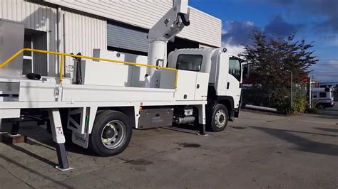 Nz S First Ever Electric Bucket Truck Stability Testing Built By Waimea Truck And Crane Youtube