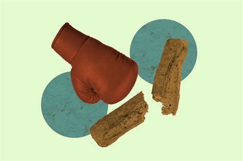 트렌드 삽화 스케치 디자인 몽타주 3d 콜라주 스포티한 권투 글러브 브로크 빵 시리얼 다이어트 요리 식사 유기농 레스토랑 요리 0명에 대한 스톡 사진 및 기타 이미지