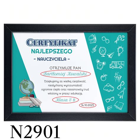 Prezent Na Dzie Nauczyciela Dyplom Najlepszego Nauczyciela Strona Online