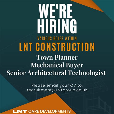 Lnt Care Developments On Linkedin Hiring Hiring Constructionjobs