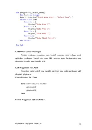 Part Struktur Kontrol Di Visual Basic Net