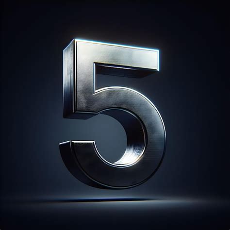 Premium Photo 3d Render Black Background With A Number 5
