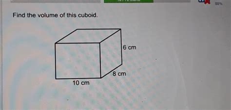 solved 88 find the volume of this cuboid [math]