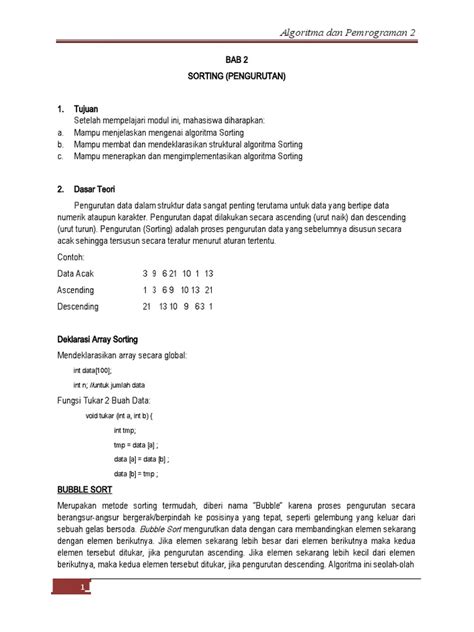 Algoritma Sorting Pdf