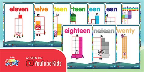 Free Numberblocks 11 20 Number Words Posters Twinkl
