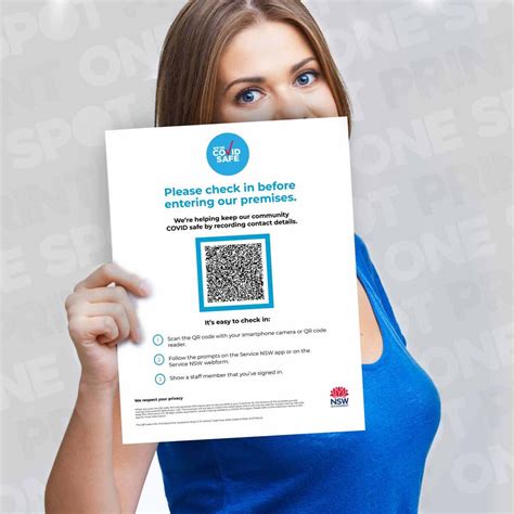 COVID Safe QR Code Signs X5 One Spot Print