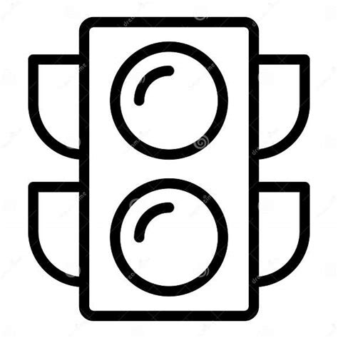 Traffic Signal Icon Outline Illustration Stock Vector Illustration Of Vector Line 320573814