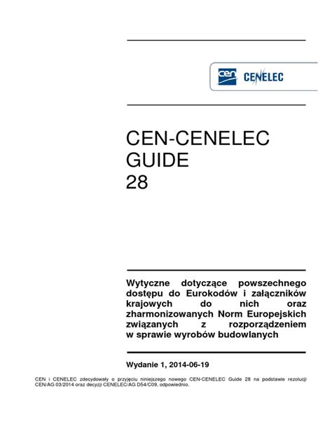 Cen Cenelec Przewodnik 28 P Pdf