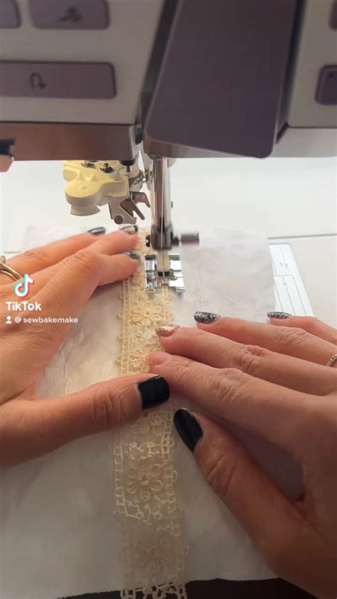 Sewing Tips How To Sew A Lace Insert Sewing Basics Sewing Hacks Sewing Lessons