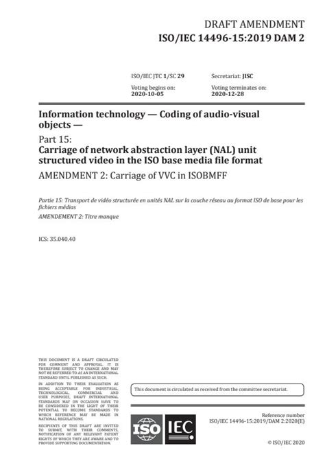 ISO IEC 14496 15 2019 DAmd 2 Carriage Of VVC In ISOBMFF