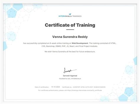 Venna Surendra Reddy On Linkedin Internshalatrainings Webdevelopment Internshala Html Css