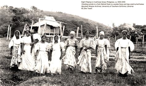 Eight Filipinas In Traditional Dress Philippines Ca 1920 1940 A