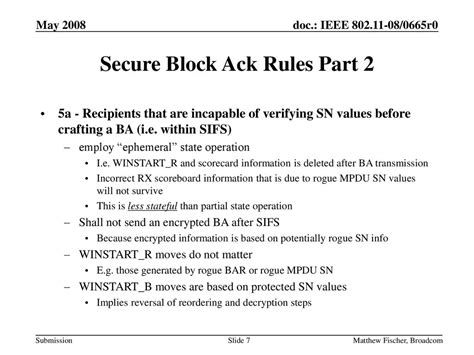 block ack security authors may 2008 date may ppt download