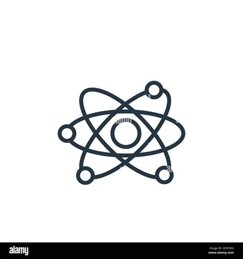 Atom Outline Vector Icon Thin Line Black Atom Icon Flat Vector Simple Element Illustration