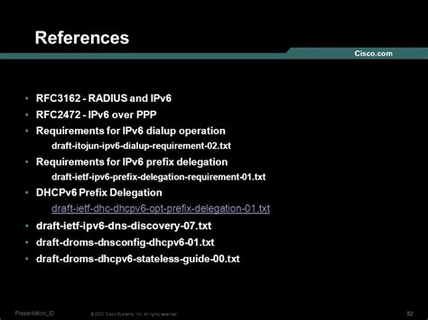 1 © 2003 Cisco Systems Inc All Rights Reserved Session Number Presentation Id Ipv6 Deployment