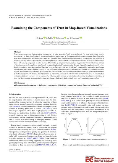 Examining The Components Of Trust In Map Based Visualizations