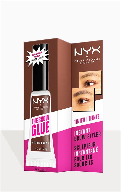 Nyx Pmu The Brow Glue Instant Styler Medium Brown Beauty Plt Aus