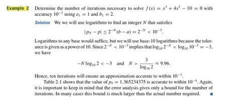 Solved Example Determine The Number Of Iterations Chegg
