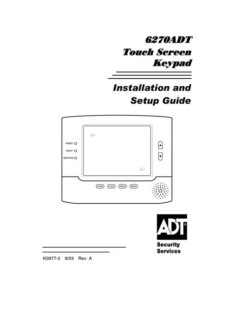 ADT 6270ADT INSTALLATION AND SETUP GUDE Pdf Download ManualsLib