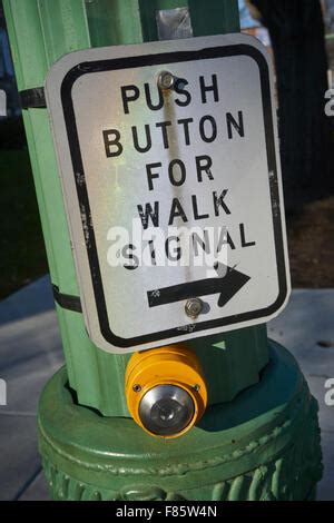 Push Button To Cross At Crosswalk Stock Photo 95049868 Alamy