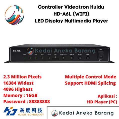 Jual Controller Huidu Hd A6l Hd A6l Full Color Sending Card Box