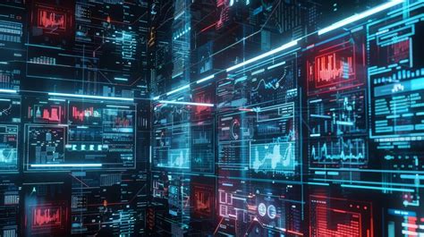 Premium Photo Data Processing Animations On Screens Displaying Diverse Information