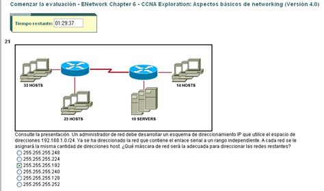 Todos Los Examenes CCNA 4 0 Modulo 1 Capitulo 6 CCNA Modulo 1