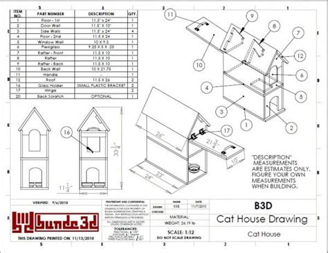 Diy Cat House Plans Free Blueprint Download Outdoor Cat House Plans