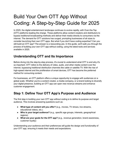 Ppt Build Your Own Ott App Without Coding A Step By Step Guide For
