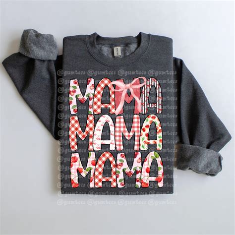 Cherry Mama Png Cute Mama Tshirt Design Png Mama Cherry Digital