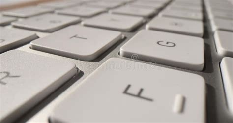 Buttons On White Computer Keyboard Closeup 4k Movie Slow Motion Stock Footage Video Of Office