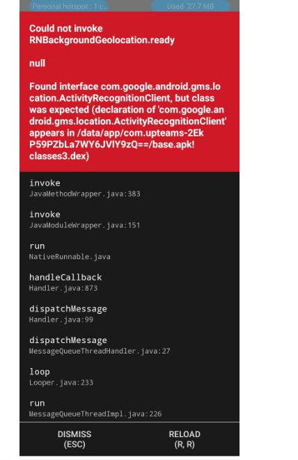 Could Not Invoke Android Error · Issue 1801 · Transistorsoftreact Native Background
