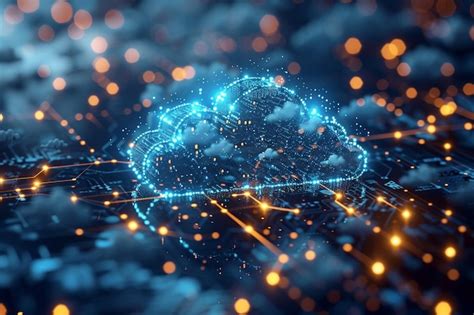 Premium Photo Cloud Storage On The Digital Technology Using Ai Cloud Security And Data Upload