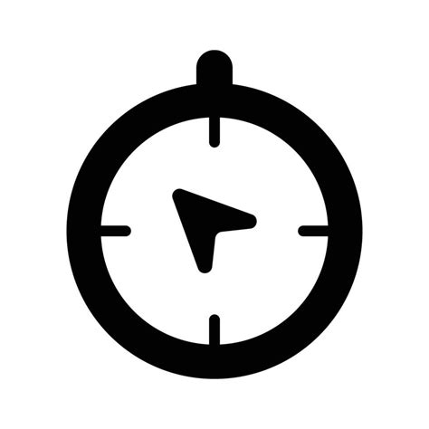 A Simple Icon Of A Compass With Directional Markings And A North